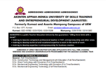 UEW Undergraduate Admission Forms for 2025/2026 Academic Year